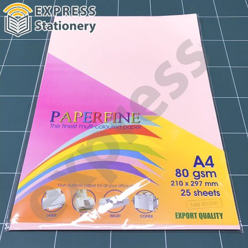 Paperfine Kertas HVS Warna – Rose – Express Stationery