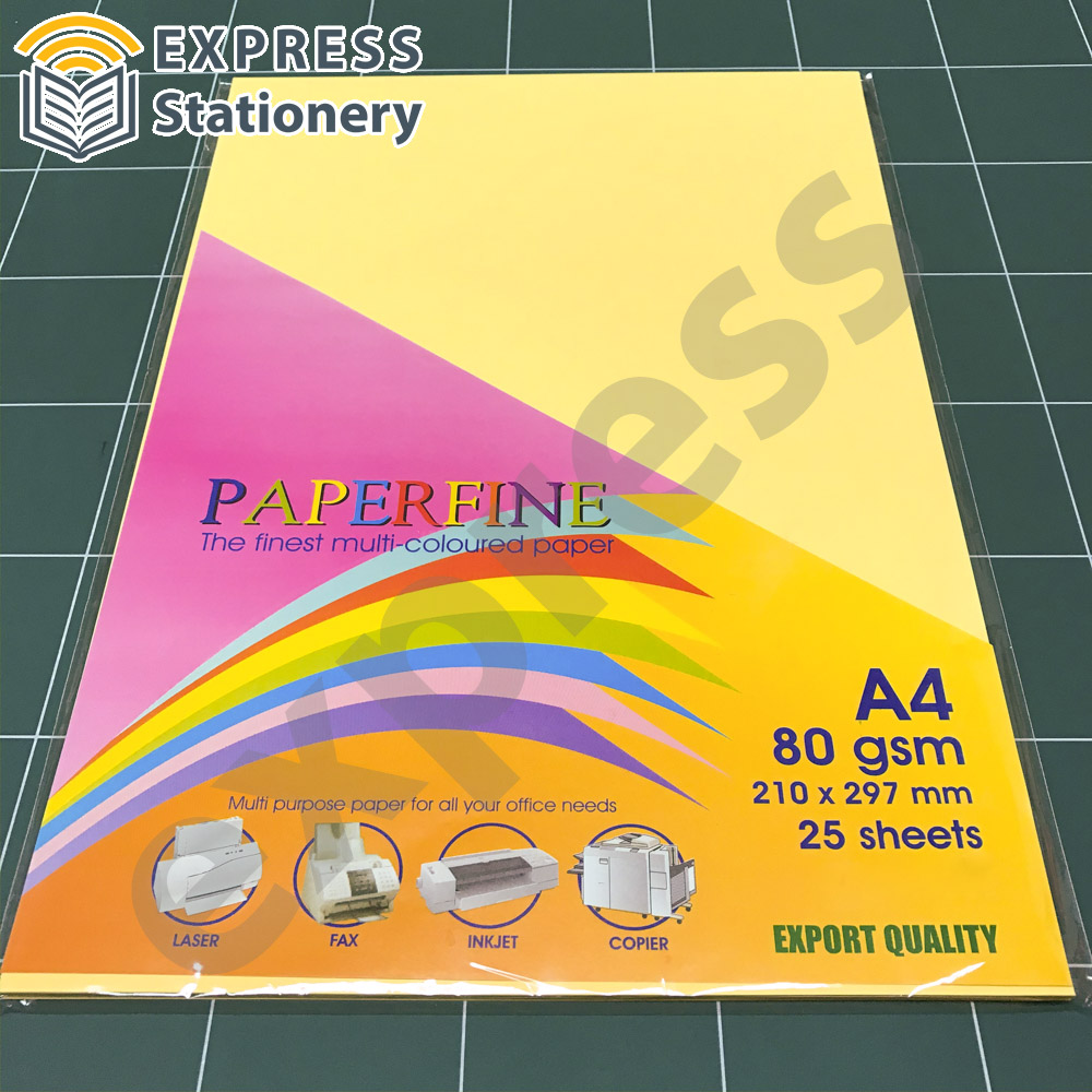 Paperfine Kertas HVS Warna – Yellow – Express Stationery