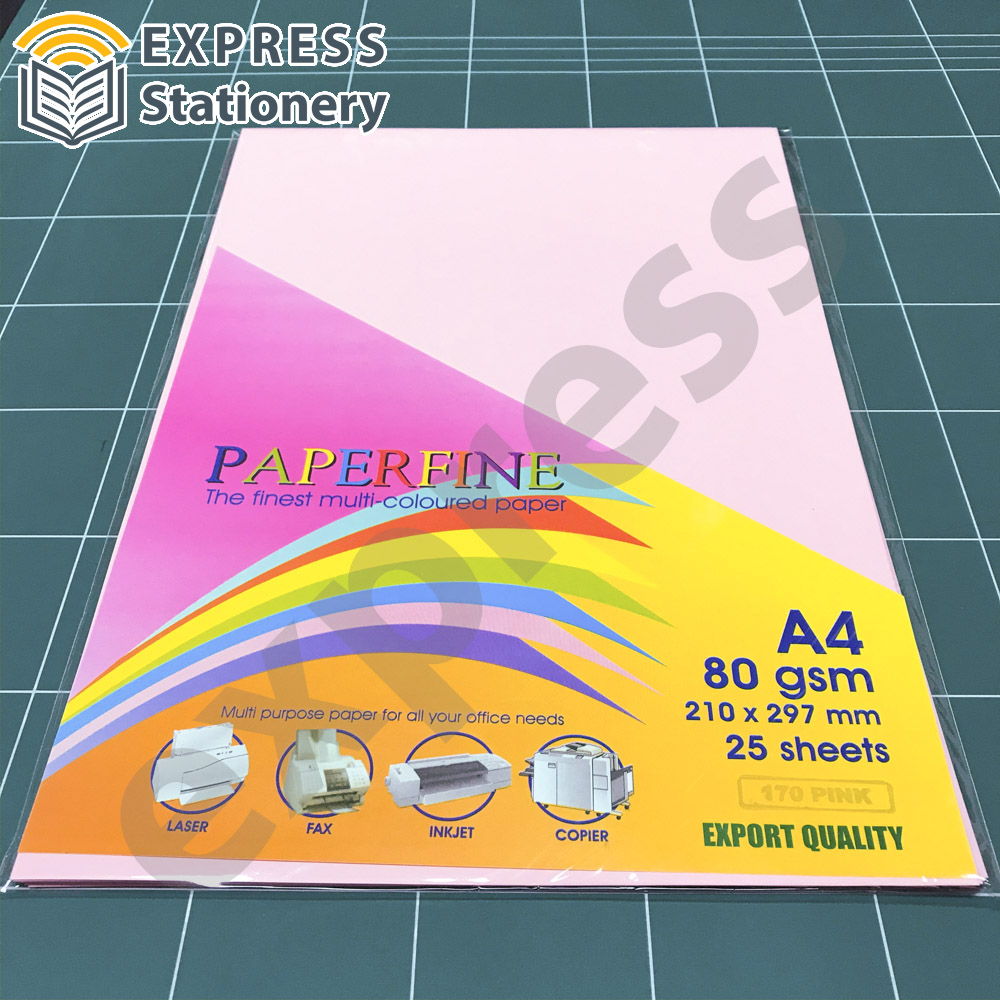 Paperfine Kertas HVS Warna – Pink – Express Stationery