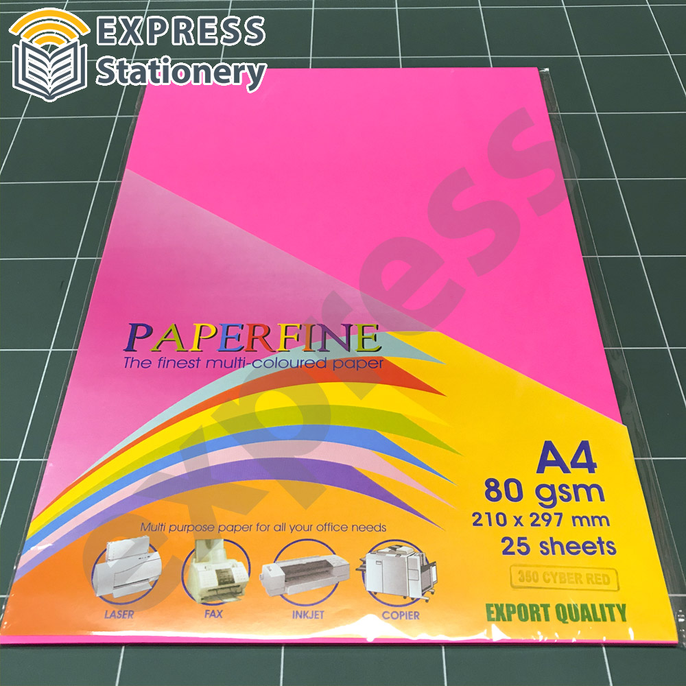 Paperfine Kertas HVS Warna – Cyber Red – Express Stationery