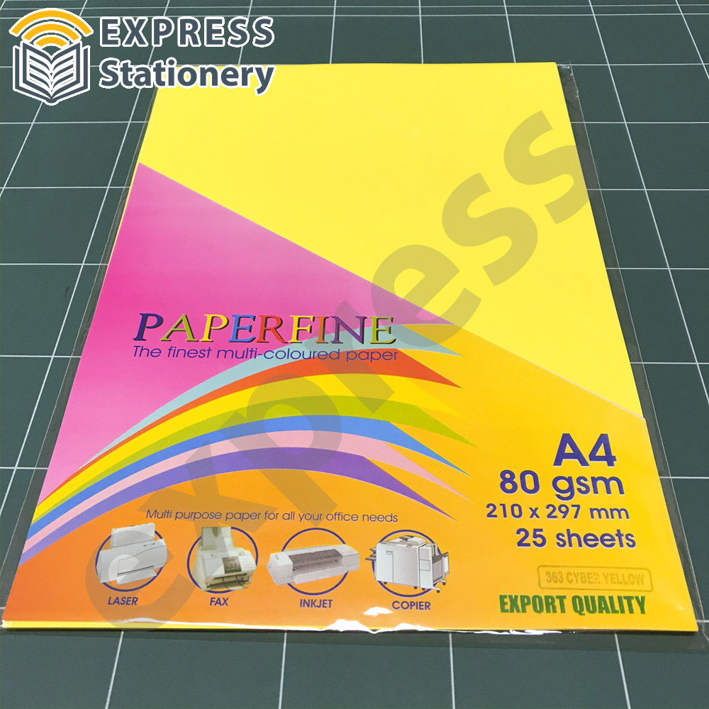 Paperfine Kertas HVS Warna – Cyber Yellow – Express Stationery